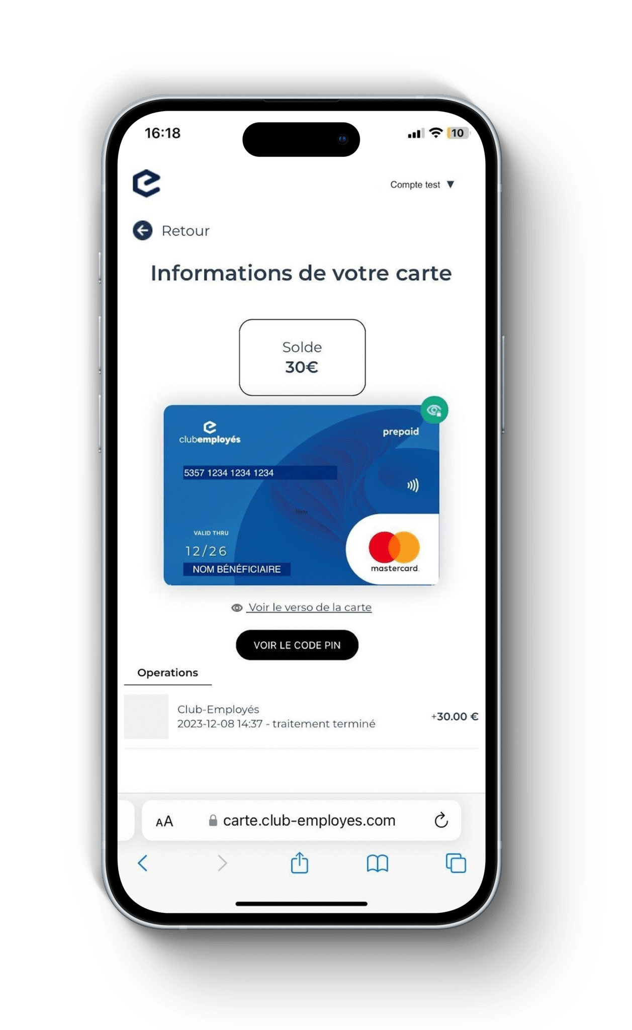 Club Employes Application Iphone
